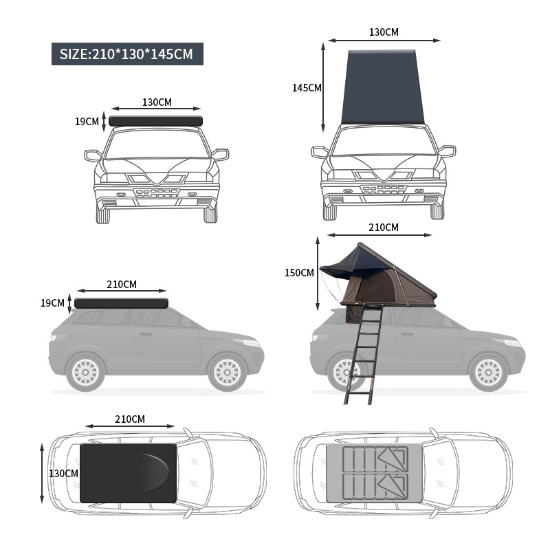 OEM Custom Elevated Triangular Diagonal Roof Tent Manufacturers Company ...